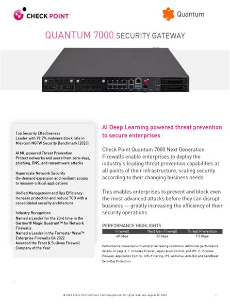 7000 security gateway datasheet pdf