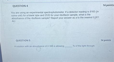 Solved You Are Using An Experimental Spectrophotometer If A Chegg