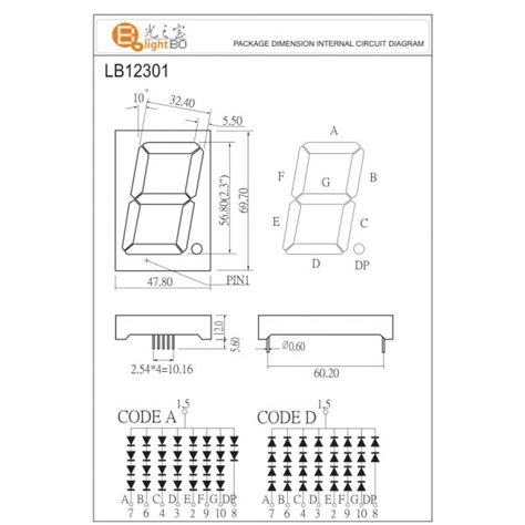 China Super Red Segment Led Display Common Anode 2 3inch Single Digit 7