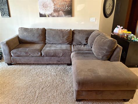 Microfiber 2 Pc Sectional With Chaise Sofas Loveseats And Sectionals