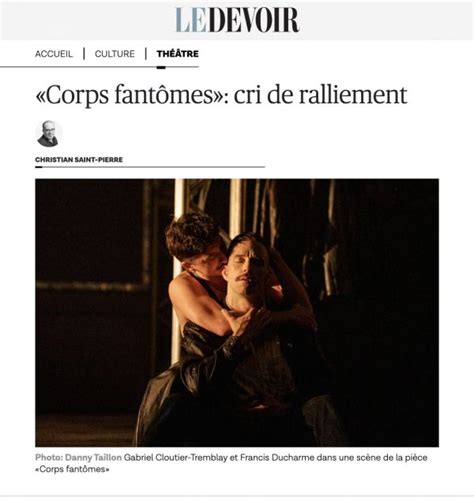 Corps Fantômes Théâtre Duceppe