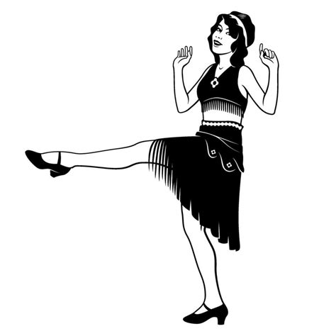 Flapper Silhouette Dancing