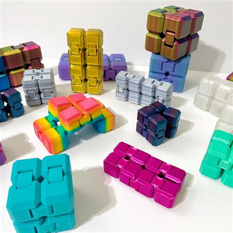 Mini Infinity Cube Fidget Toy 3d Printed For Adhd Or Stress Play And Anxiety Relief Color