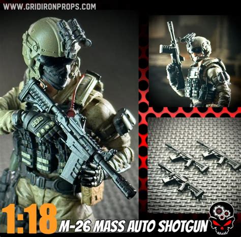 Ga0353 Bk 1 18 Scale 3 Pack M26 Mass Auto Shotgun For 3 75 G I Joe Arah 25th Roc Poc