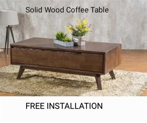 Q 10 Solid Wood Coffee Table Solid Wood Rectangular Coffee Table 4