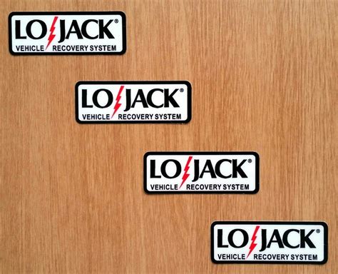 4 Lojack 2x75 Vinyl Decal Sticker Car Motorcycle Recovery Security