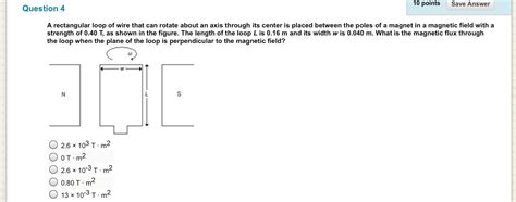Solved A Rectangular Loop Of Wire That Can Rotate About An