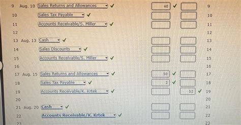 Solved Journalizing Sales Sales Returns And Allowances And