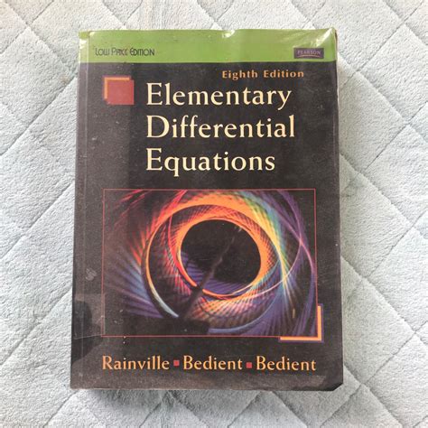Elementary Differential Equations Rainvielle Bedient Bedient Eighth Edition Hobbies And Toys