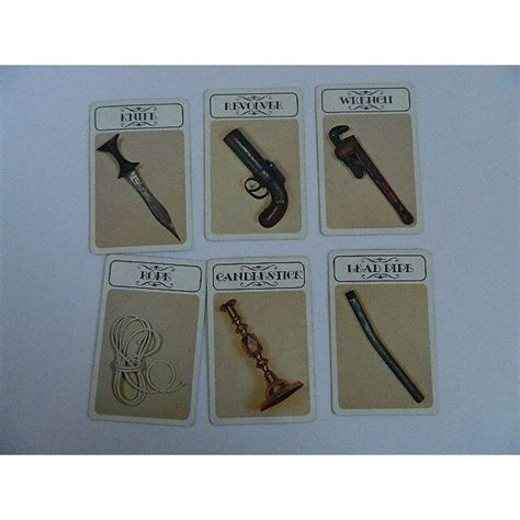 1972 Clue Game Replacement All 6 Weapon Cards Etsy