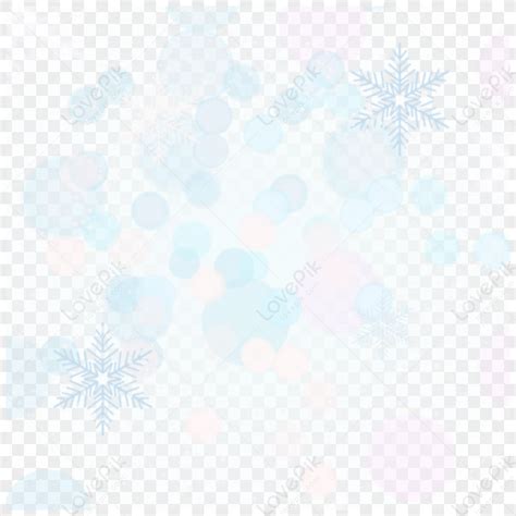 Blue Romantic Snowflake Border Light Effect Winter Snowflake Light