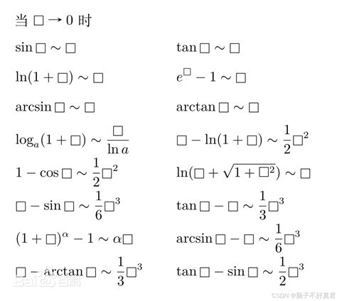 常用的无穷小等价替换 和 常用的重要极限公式等价无穷小和重要极限 Csdn博客 常用的无穷小等价替换 和 常用的重要极限公式等价无穷小和重要极限 Csdn博客