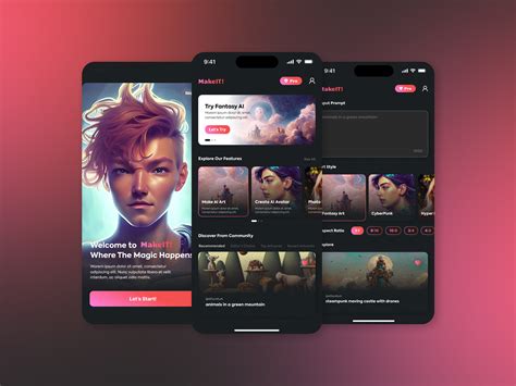 AI Image Generator Mobile UI Design On Behance