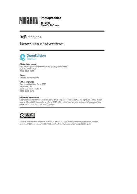 Pdf Déjà Cinq Ans