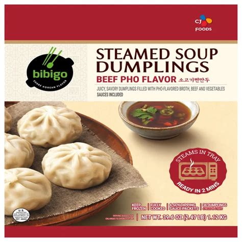 Bibigo Steamed Soup Dumplings Beef Pho Flavor 36 Count Costco