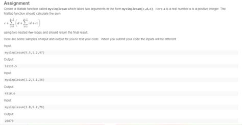 Solved Assignment Create A Matlab Function Called