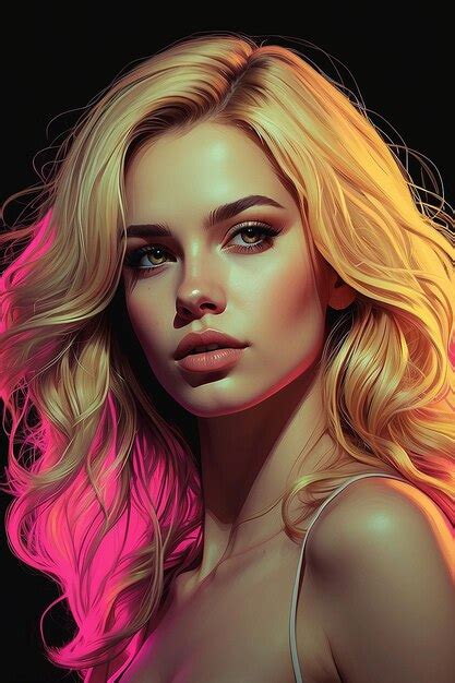 Beatiful Girl Desing Premium Ai Generated Image