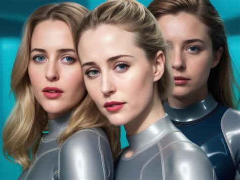 Younger Gillian Anderson In Grey Rubber By Chris C84 On Deviantart