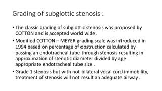 Subglottic Stenosis Pptx