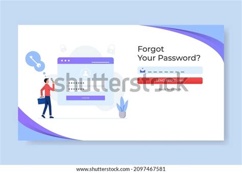 Man Forgetting His Password Illustration This Stock Vector Royalty