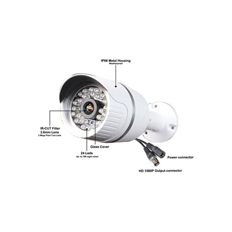 4x Telecamera Ahd 36 Mm 4 Mpx 36 Led Ccd Ir Pal Videosorveglianza