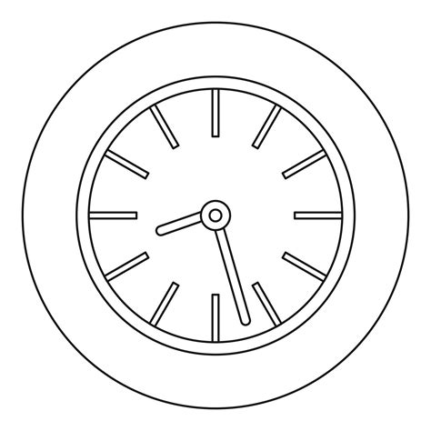 Round Clock Icon Outline Style 14574606 Vector Art At Vecteezy
