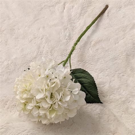 Cream Faux Hydrangea Single Stem Flower Rowen Homes