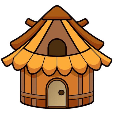 Hut Flat Vector Illustration On A White Background Premium Ai Generated Vector