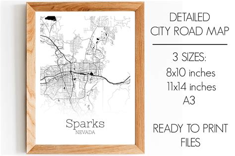 Sparks Nevada City Map Graphic By Svgexpress · Creative Fabrica
