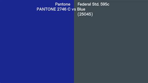 Pantone 2746 C Vs Federal Std 595c Blue 25045 Side By Side Comparison