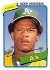 Rickey Henderson Baseball Card Oakland Athletics Hall Of Famer 2006