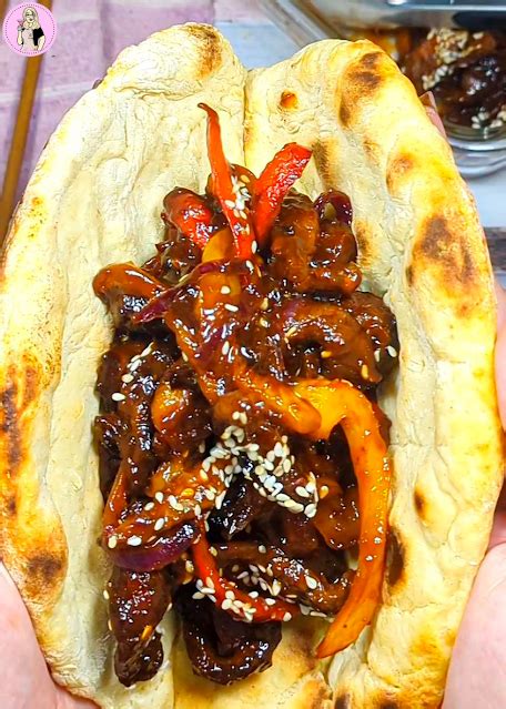 Air Fryer Crispy Chilli Beef Flatbreads Air Fryer Fakeaway Sugar