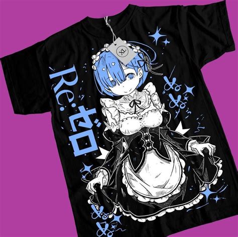 Rem Re Zero T Shirtcute Re Zero Ramsubarujapanesemanga Graphic Tee