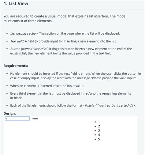 List View You Are Required To Create A Visual Chegg