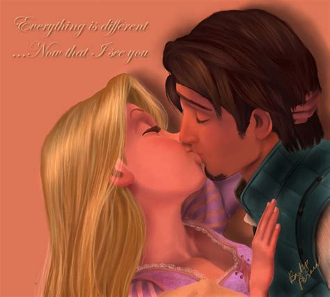 Rapunzel And Flynn Riders True Loves Kiss Disney Kiss Disney