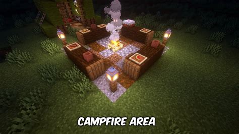 Minecraft How To Build A Campfire Area Shorts Youtube