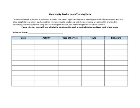 47 Blank Volunteer Hours Log Templates Excel And Word
