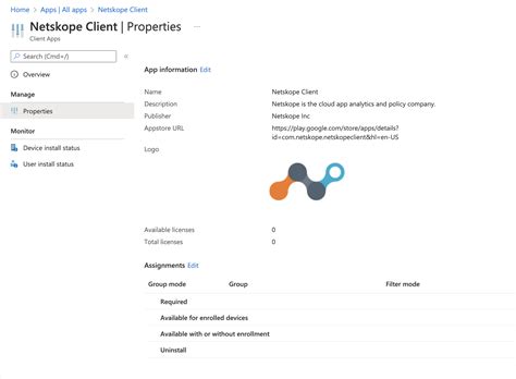 deploy client on android using intune netskope knowledge portal