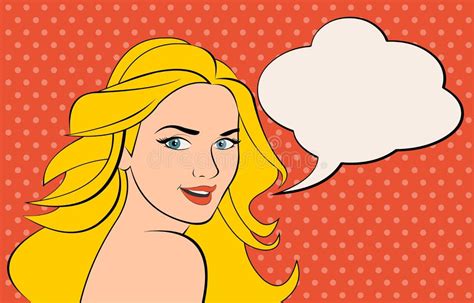 Beautiful Blonde Retro Woman Face Stock Vector Illustration Of