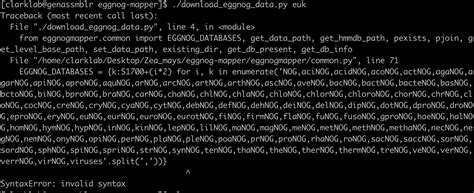 Error When Downloading Database · Issue 186 · Eggnogdbeggnog Mapper · Github