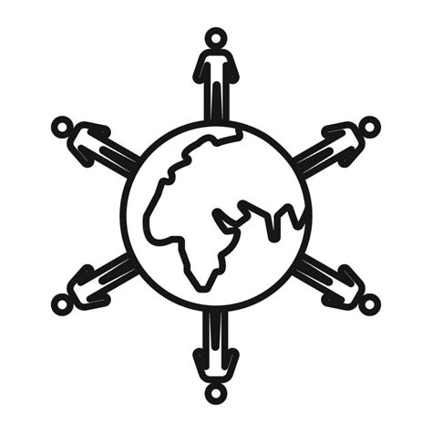 World Population Icon Black Line Art Logo 48312817 Vector Art At Vecteezy