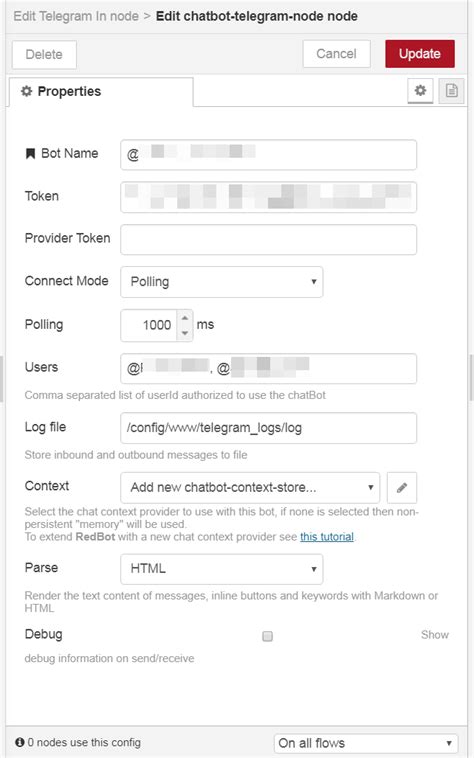 Help With Telegram Redbot Node Red Home Assistant Community