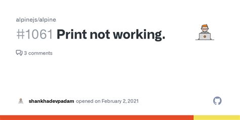 print not working · issue 1061 · alpinejs alpine · github