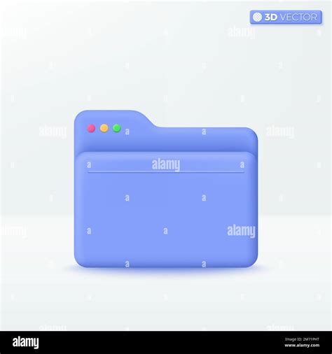 Folder 3d Icon Symbol Information Online Portfolio For Presentation