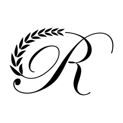 The Letter R In Calligraphy