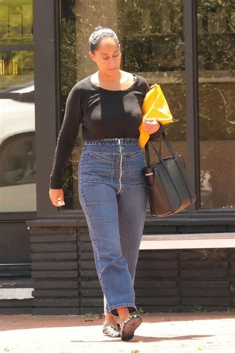 Tracee Ellis Ross In Jeans And A Black Top Beverly Hills 05 08 2023