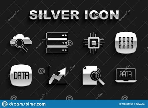 Set Financial Growth Binary Code Data Analysis Document With Graph