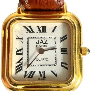 Jaz Paris Ladies Watchsquare Face Gold Tone90s Analog Quartz Working