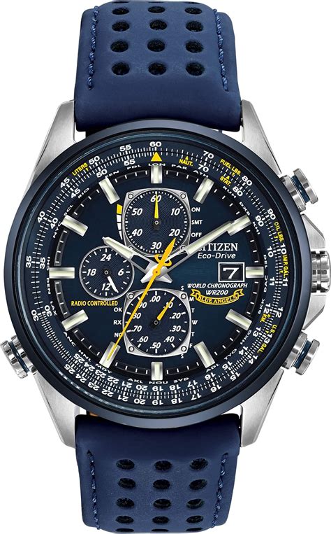Citizen Eco Drive World Chronograph A T Mens Watch Stainless Steel