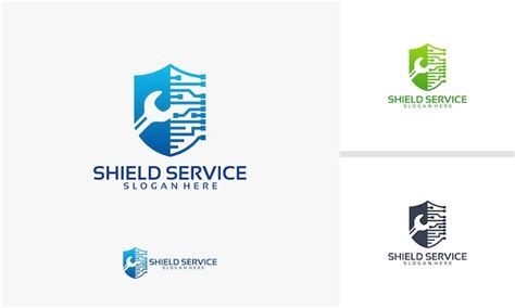 Premium Vector Technology Shield Logo Shield Service Logo